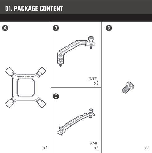 AMD AM5 CPU Bracket Upgrade Kit - 603007190-GP – Cooler Master Spare ...
