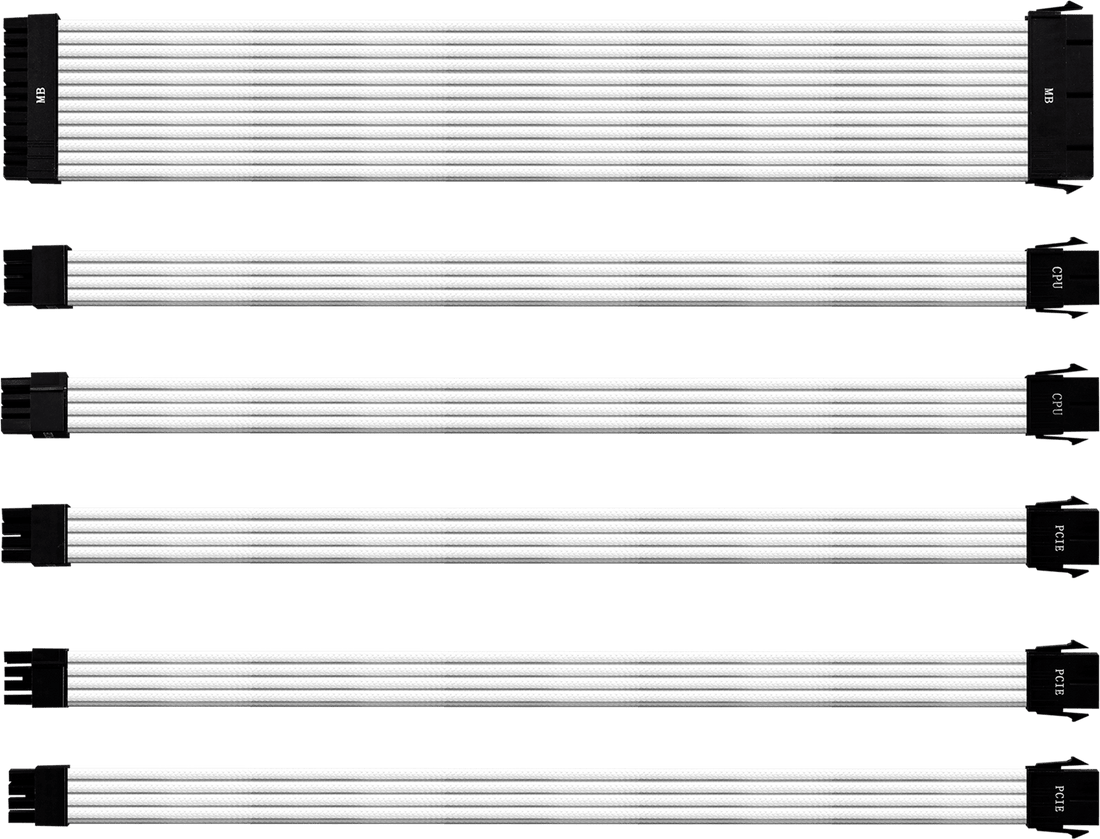 Colored Extension Cable Kit (White) – Cooler Master Spare Parts Store