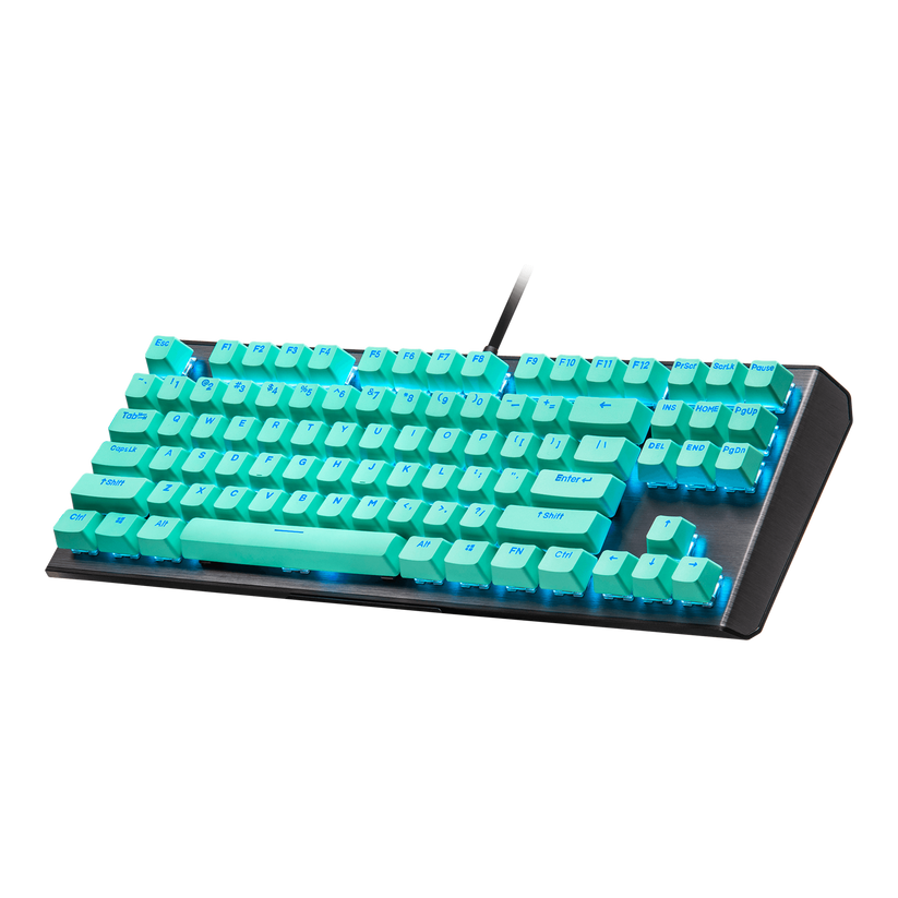 Cooler Master PBT doubleshot backlit keycap set - Mint Green - US QWER ...