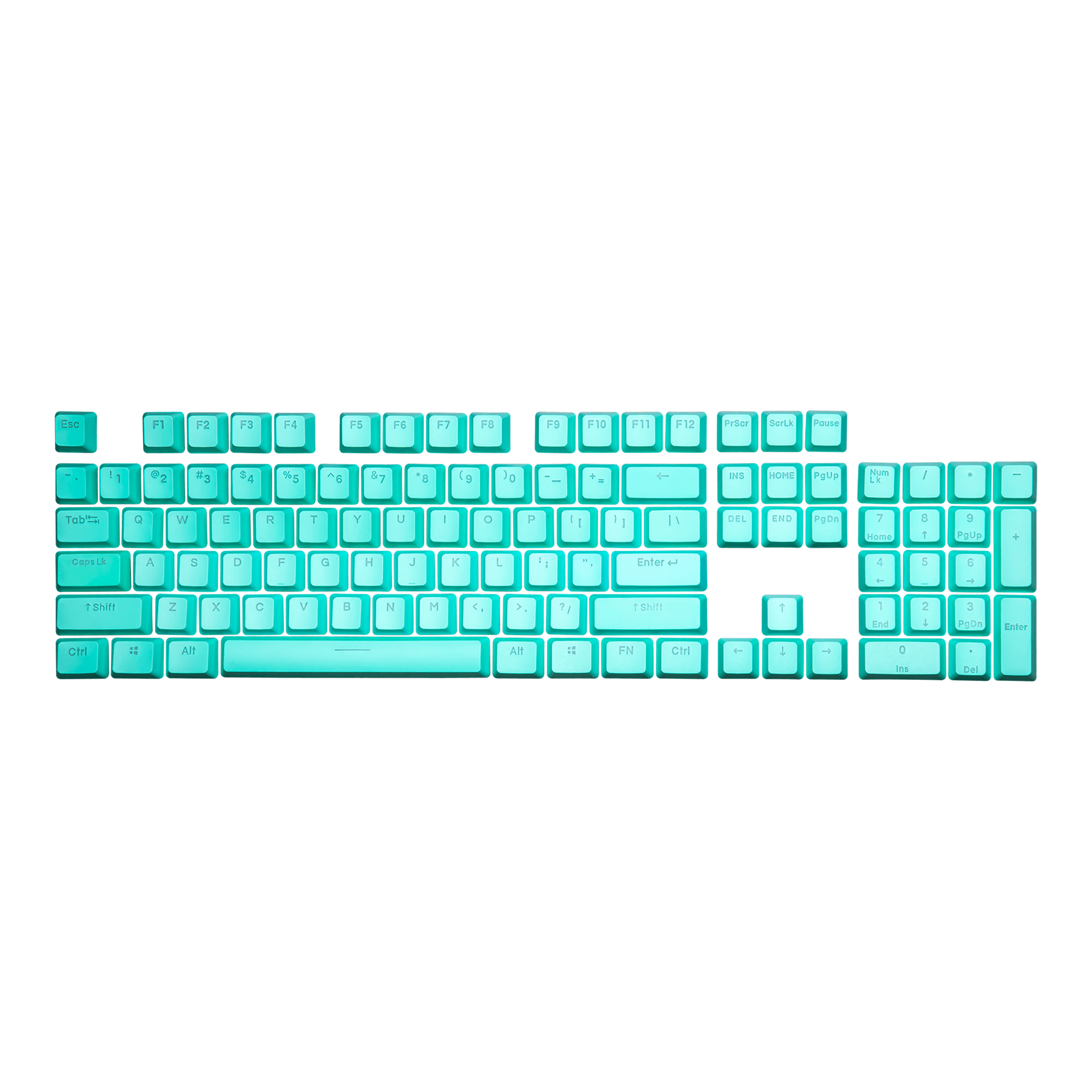 Cooler Master PBT doubleshot backlit keycap set - Mint Green - US QWER ...