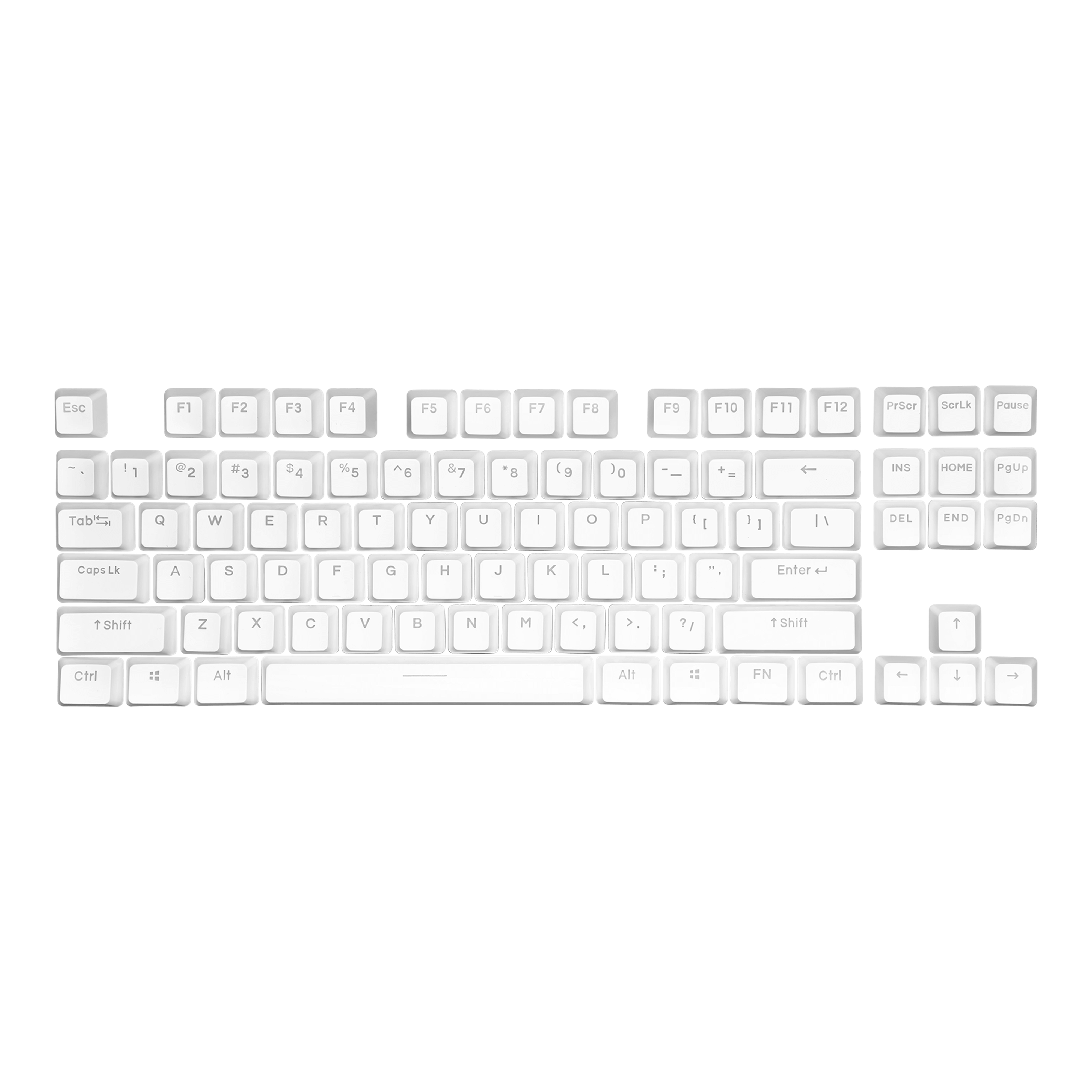 Cooler Master PBT doubleshot backlit keycap set - White - US QWERTY ...