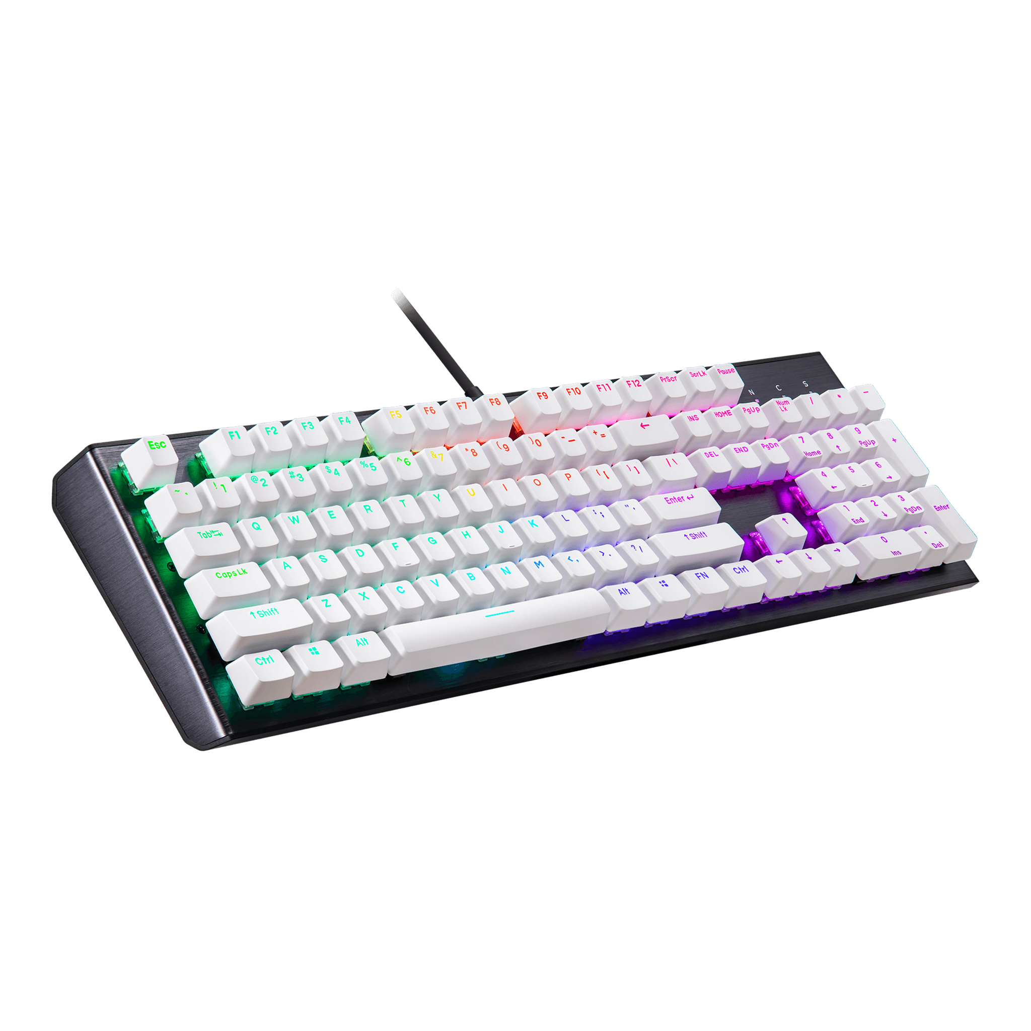 Cooler Master PBT doubleshot backlit keycap set - White - US QWERTY ...