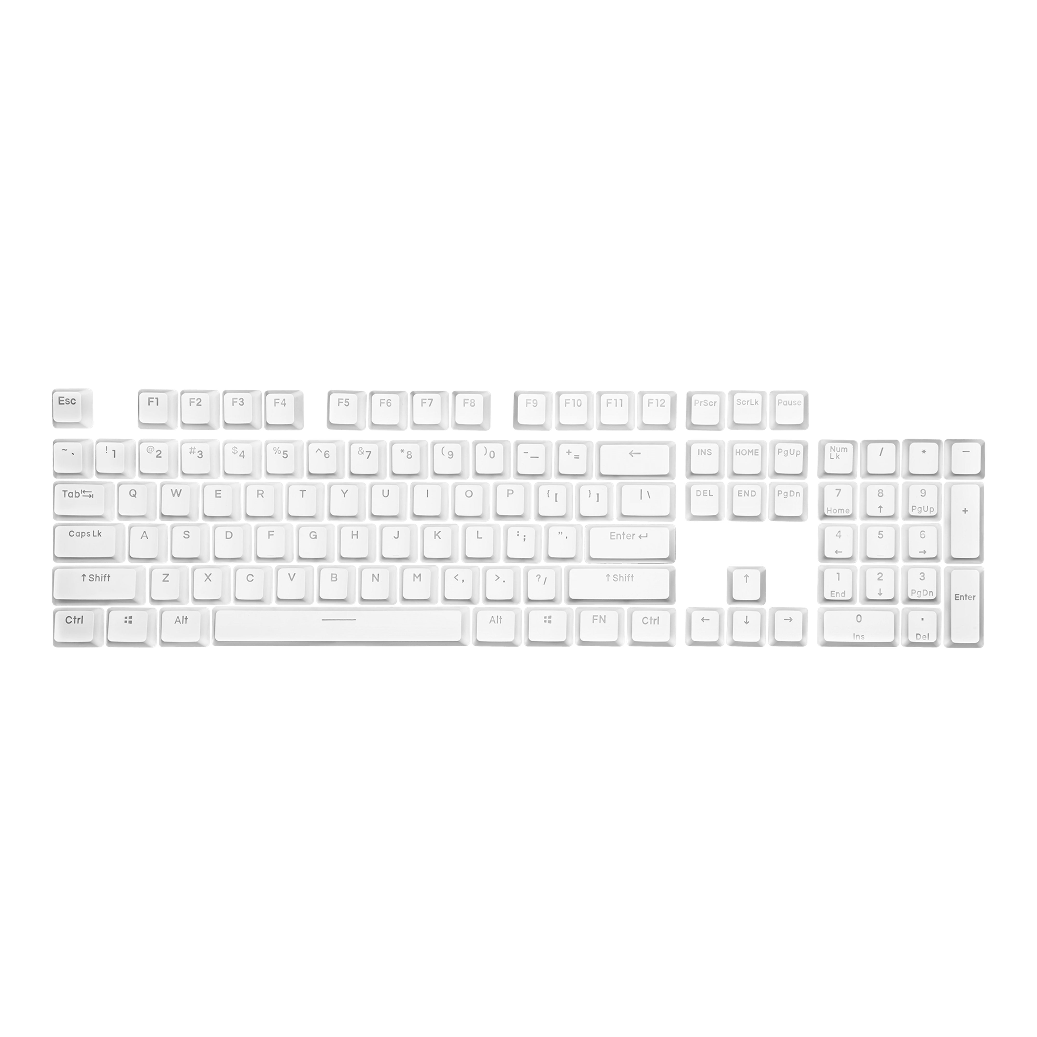 Cooler Master PBT doubleshot backlit keycap set - White - US QWERTY ...